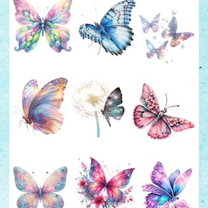 Beautiful Butterfly Stickers That Can Be Used for Scrapbooking ...
