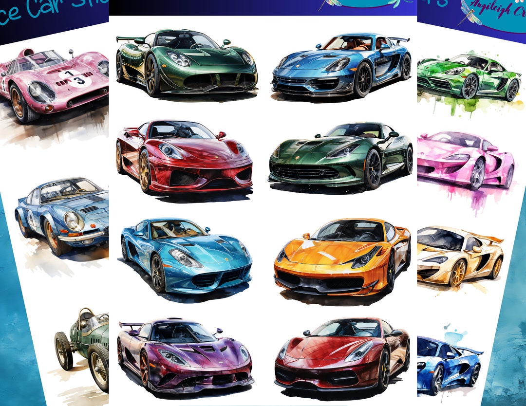 Race Car Stickers That Can Be Used for Scrapbooking, Crafting, Junk ...