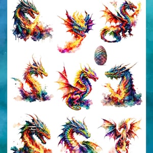 Dragon Stickers That Can Be Used for Scrapbooking, Crafting, Junk ...