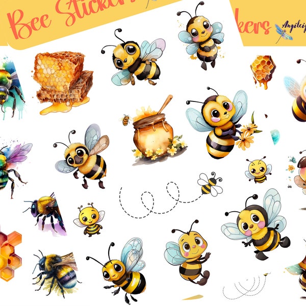 Bee Stickers - Etsy