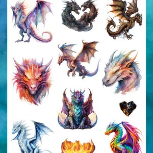 Dragon Stickers That Can Be Used for Scrapbooking, Crafting, Junk ...