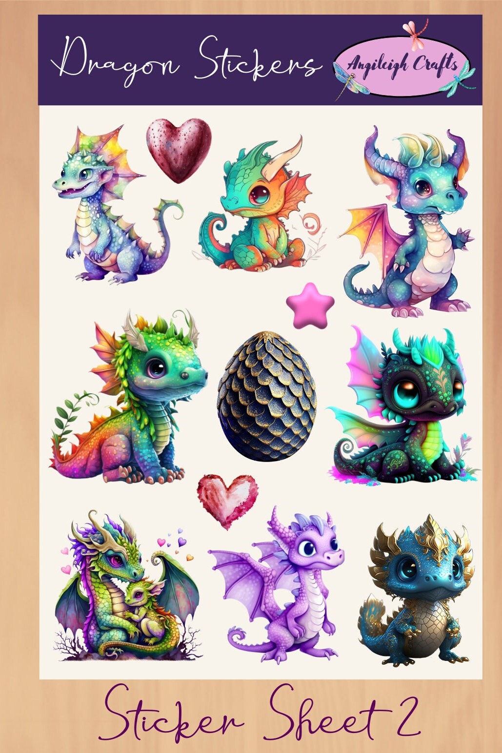 Cute Dragon Stickers That Can Be Used for Scrapbooking - Etsy