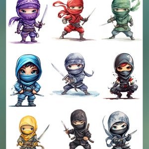 Ninja Martial Arts Stickers That Can Be Used for Scrapbooking, Crafting ...