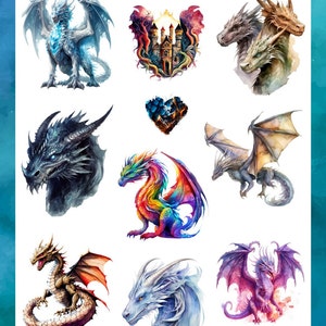 Dragon Stickers That Can Be Used for Scrapbooking, Crafting, Junk ...