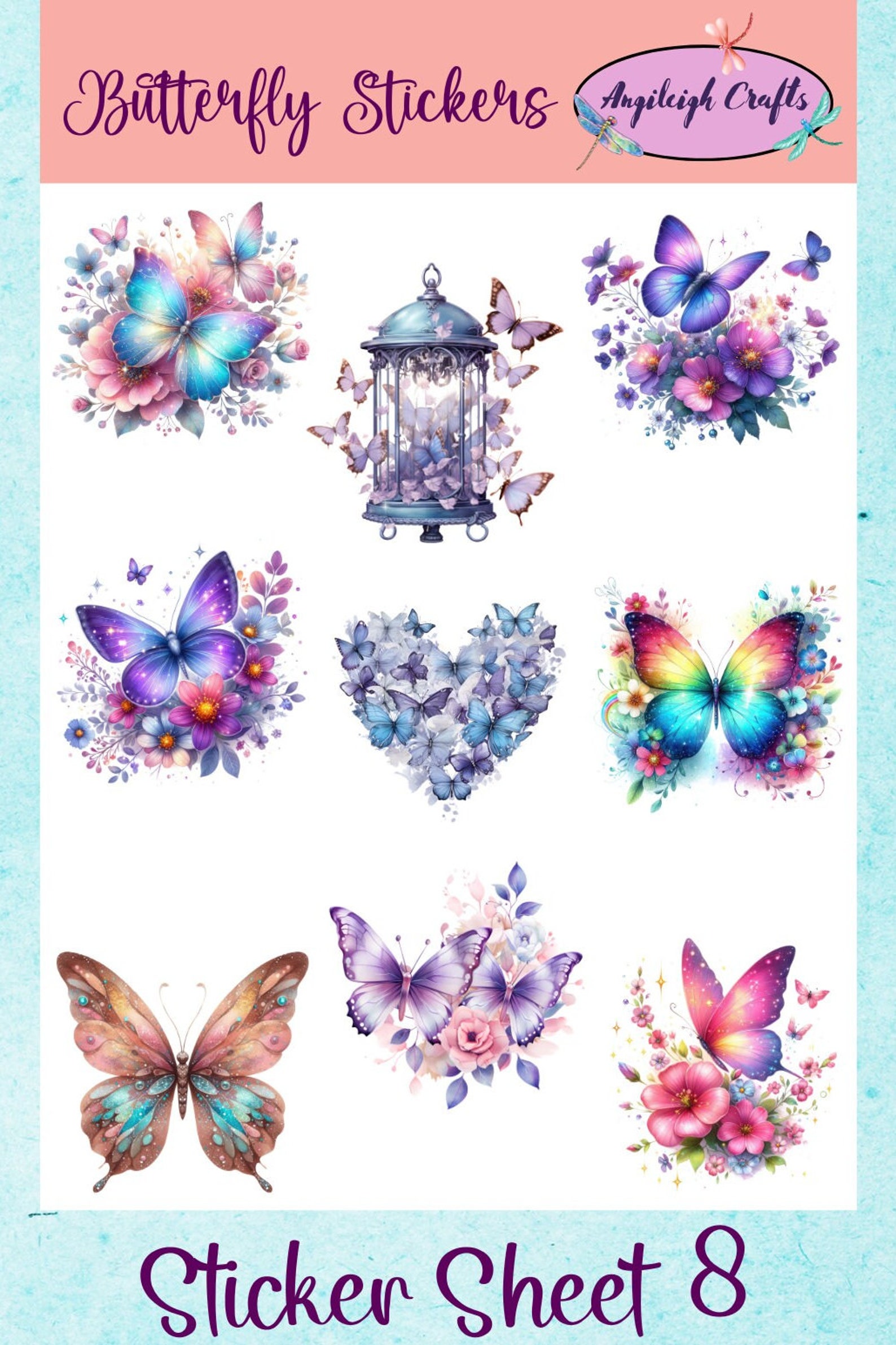 Beautiful Butterfly Stickers That Can Be Used for Scrapbooking ...