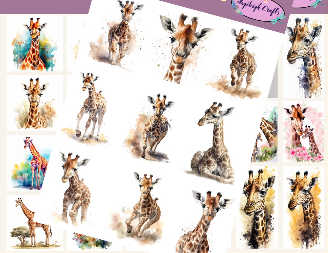 Giraffe Stickers That Can Be Used for Scrapbooking, Crafting, Junk ...