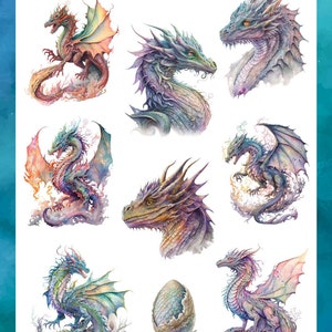 Dragon Stickers That Can Be Used for Scrapbooking, Crafting, Junk ...