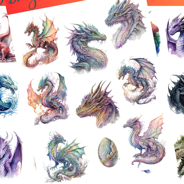 Dragon Stickers - Etsy UK