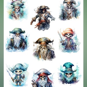 Pirate Stickers That Can Be Used for Scrapbooking, Crafting, Junk ...