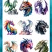 Dragon Stickers That Can Be Used for Scrapbooking, Crafting, Junk ...
