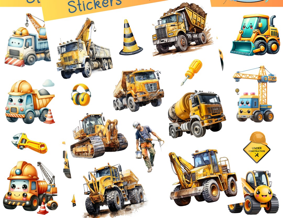 Construction Stickers That Can Be Used for Scrapbooking, Crafting, Junk ...