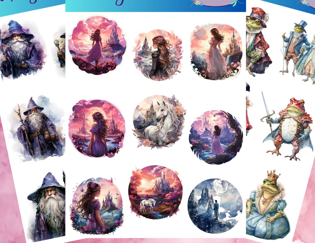 Unique Fantasy Stickers That Can Be Used for Scrapbooking, Crafting ...
