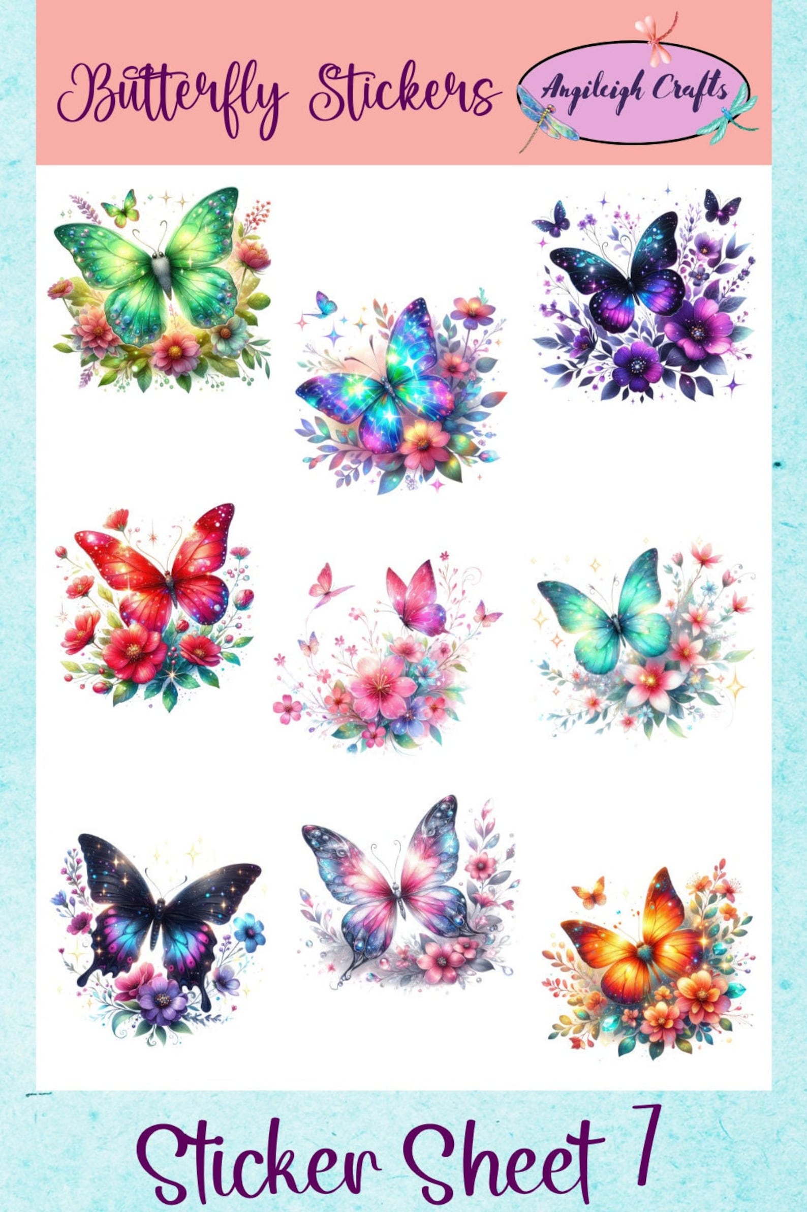Beautiful Butterfly Stickers That Can Be Used for Scrapbooking ...