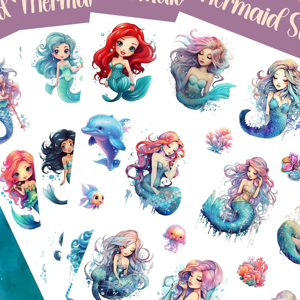Mermaid Decals - Etsy