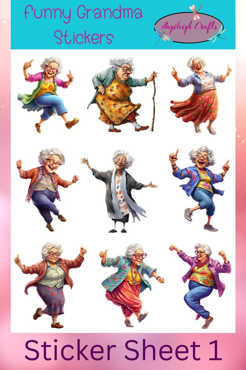Funny Grandma That Can Be Used for Scrapbooking, Crafting, Junk ...