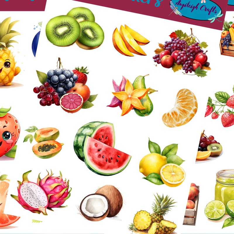 Fruit Stickers - Etsy