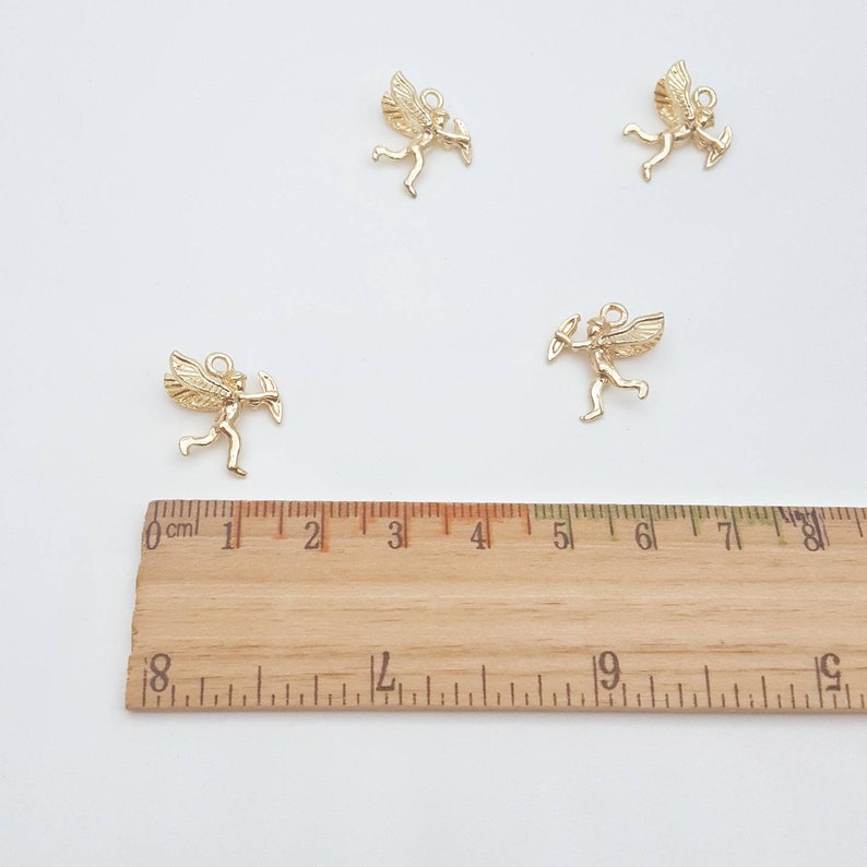 Gold Cupid Charms Cupid Earrings Pendant Cupids Arrow - Etsy