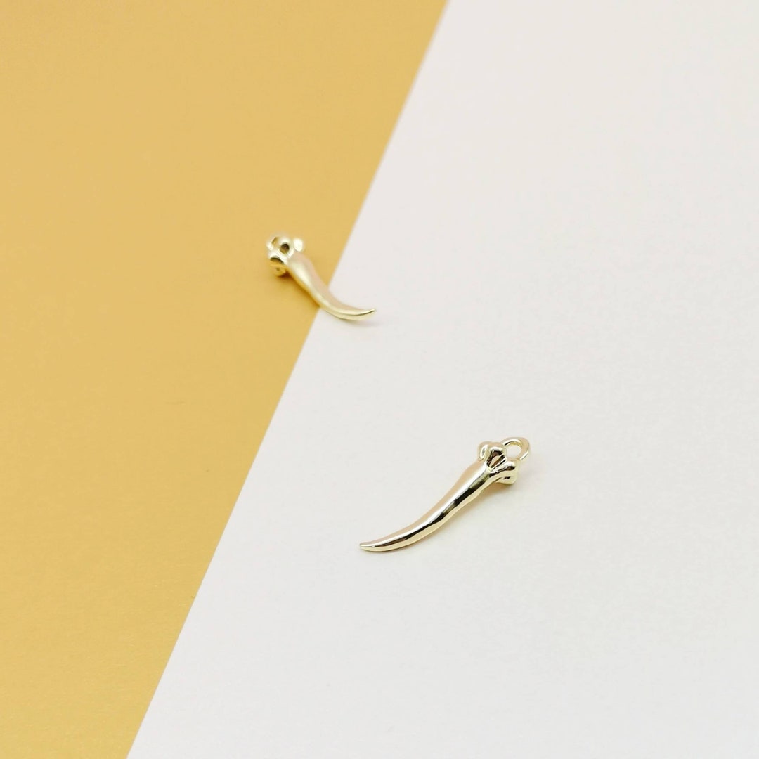 Gold Fang 2 in 1 Charms, Fang Pendants for Earrings or Necklaces ...