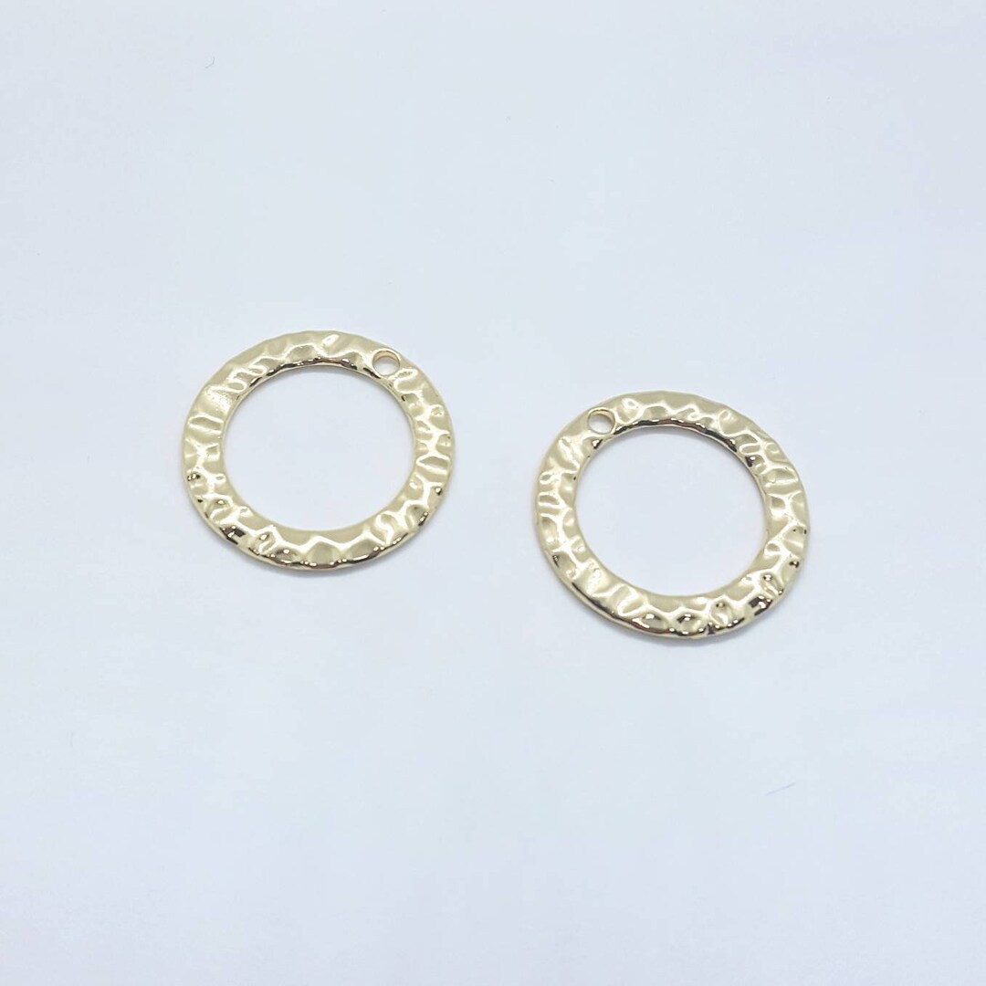 Hammered Gold Band Earring Charms Gold Band Pendants - Etsy