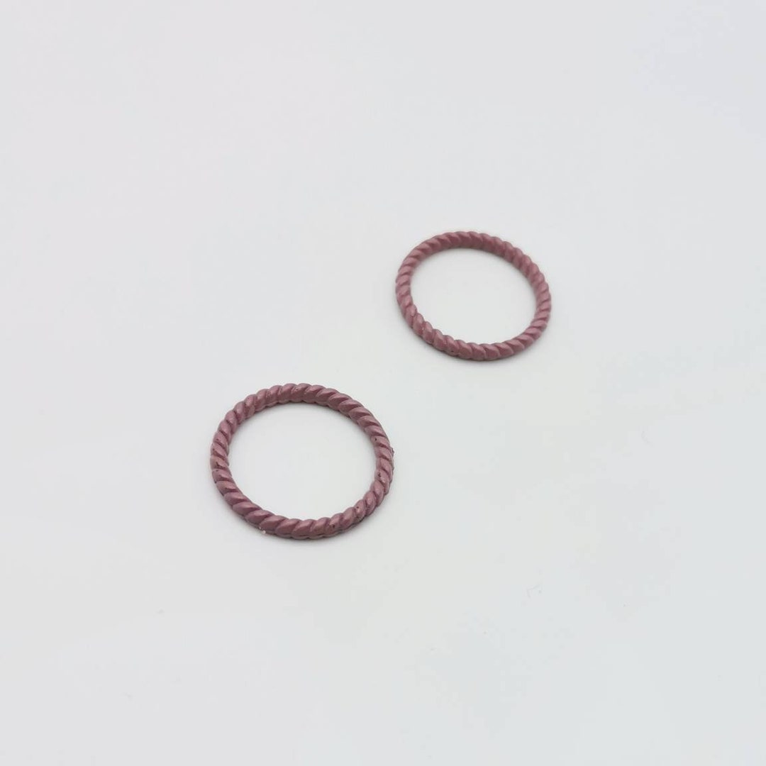 Dusky Pink Linking Hoop 2 in 1, Pink Color Connector Hoop With Braid ...