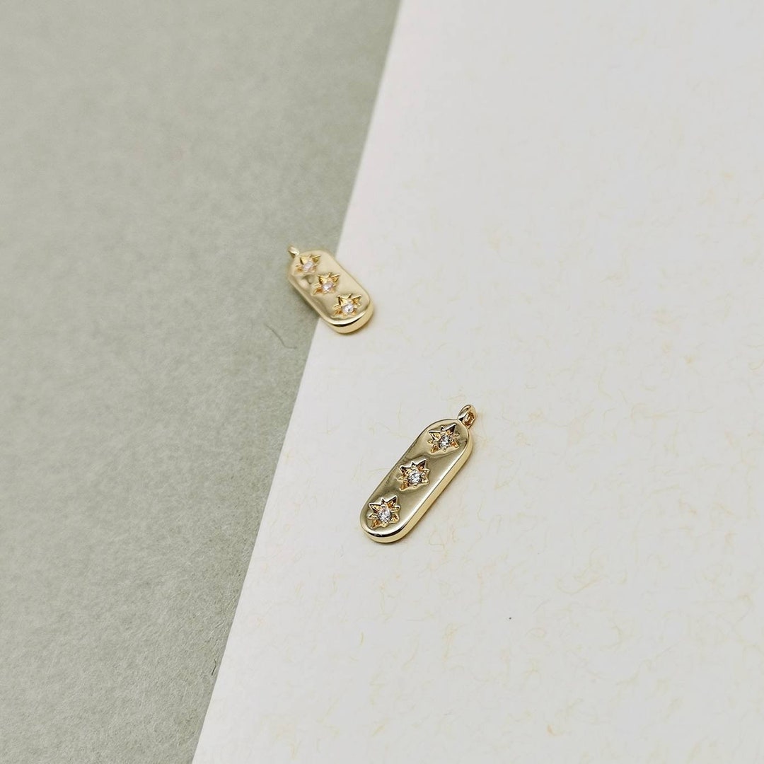 Forma de lingote chapado en 24k 2 en 1 con cubos, dijes de collar o ...