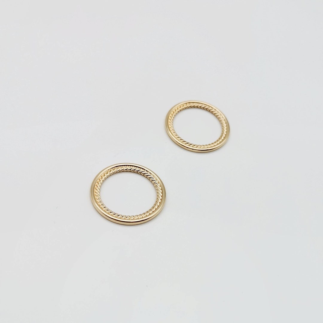 Gold Linking Hoop 2 in 1, Gold Color Connector Hoop With Braid, Gold ...