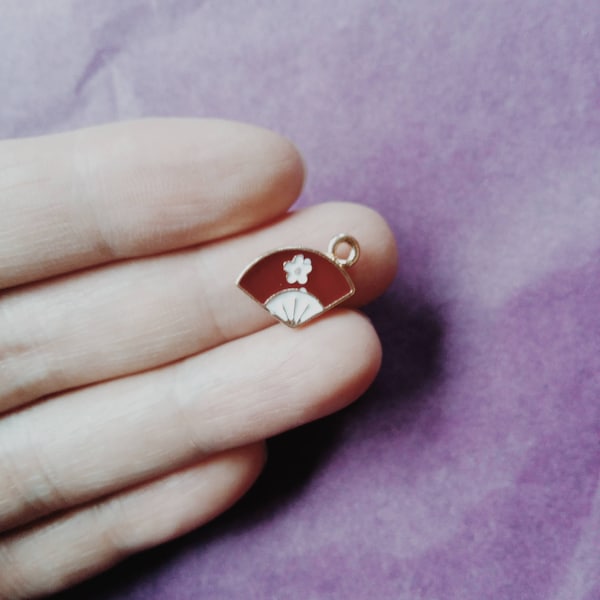Japanese Fan Charm - Etsy