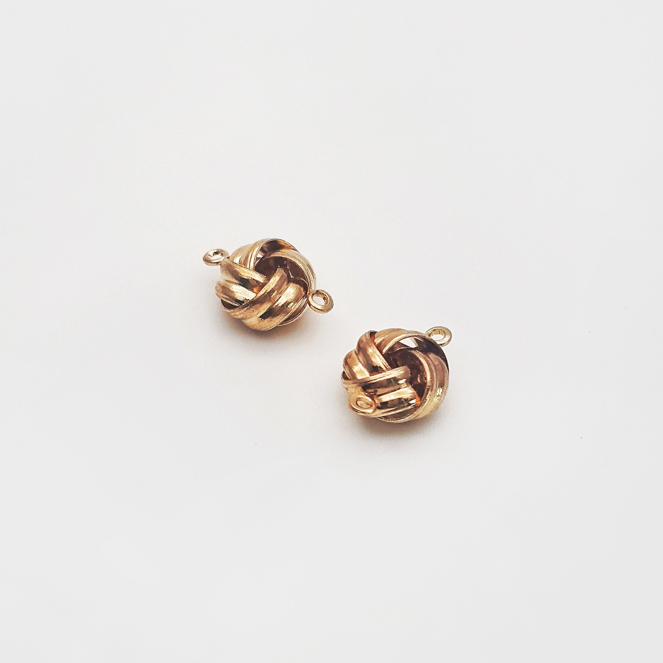 Gold Knot Connector Charms Antique Gold Knot Charms Rustic - Etsy