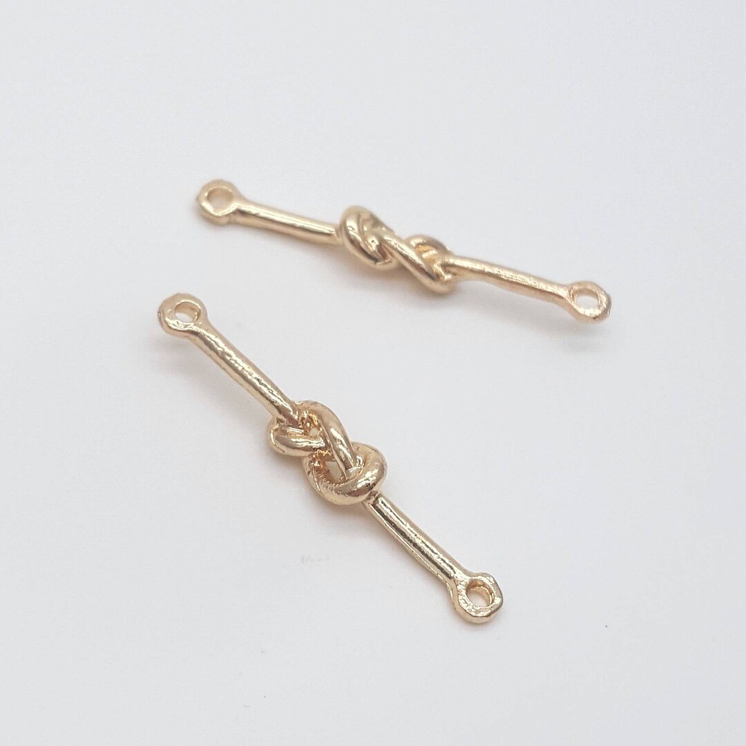 Gold Knot Connector Charms, Gold Knot Charms, Jewellery Making Supplies ...