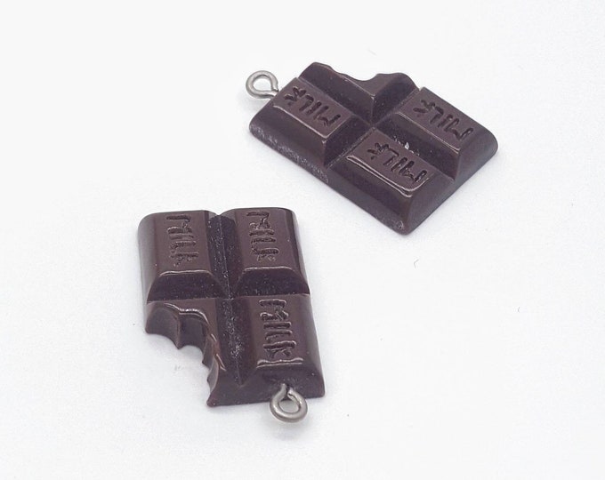 Chocolate Chunks Charms, Novelty Chocolate Pendants, Candy Charms ...