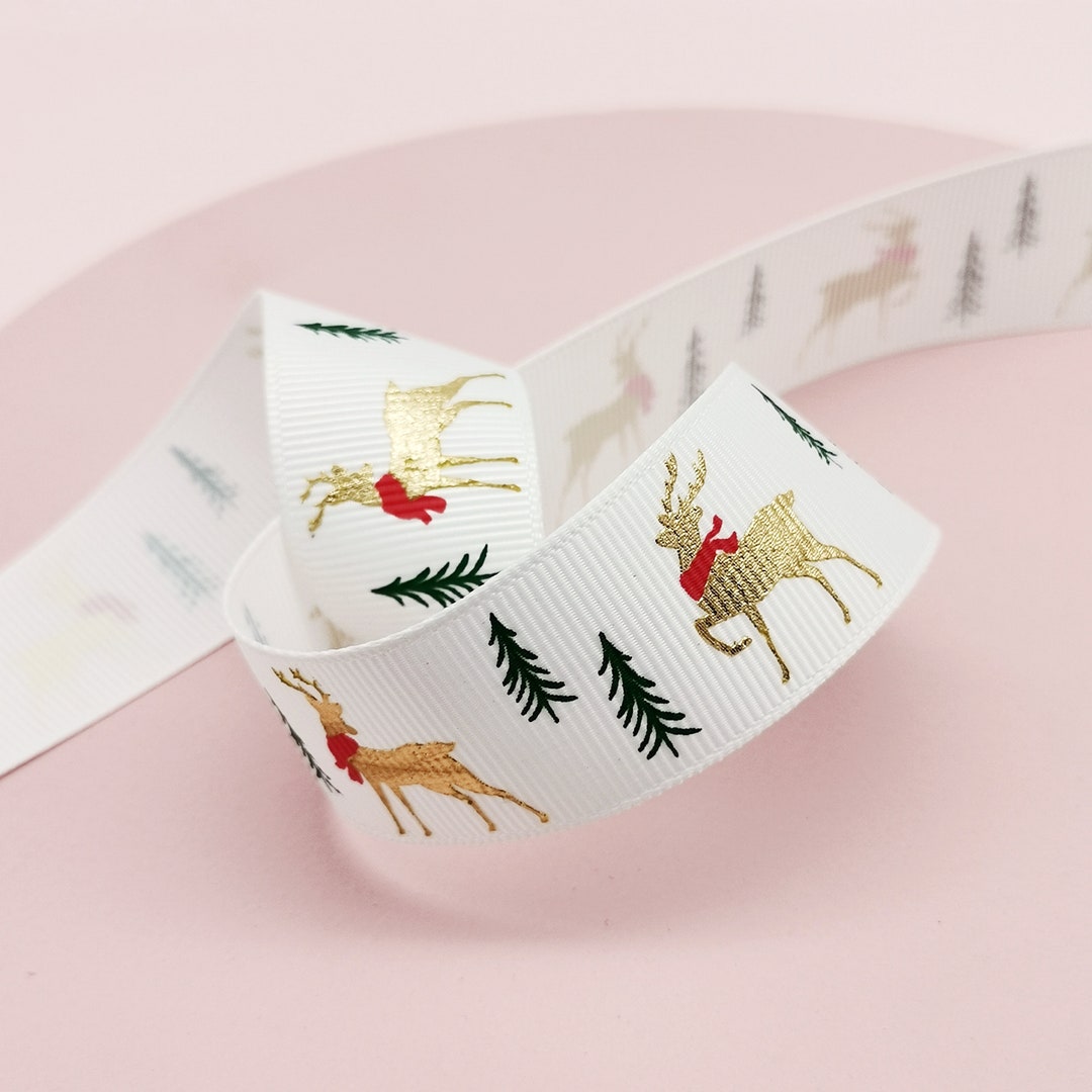 Christmas Scene Ribbon, Festive Ribbon for Gift Wrapping, Christmas ...