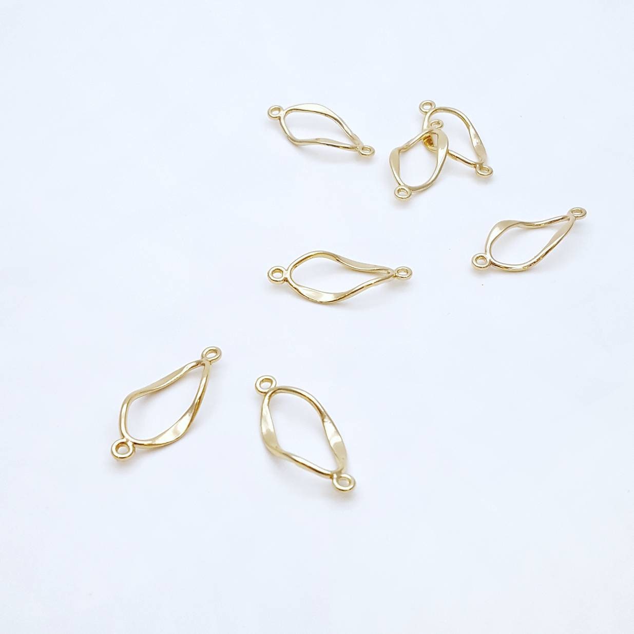 Oval Connector Charms Earring Pendant Connector Necklace - Etsy