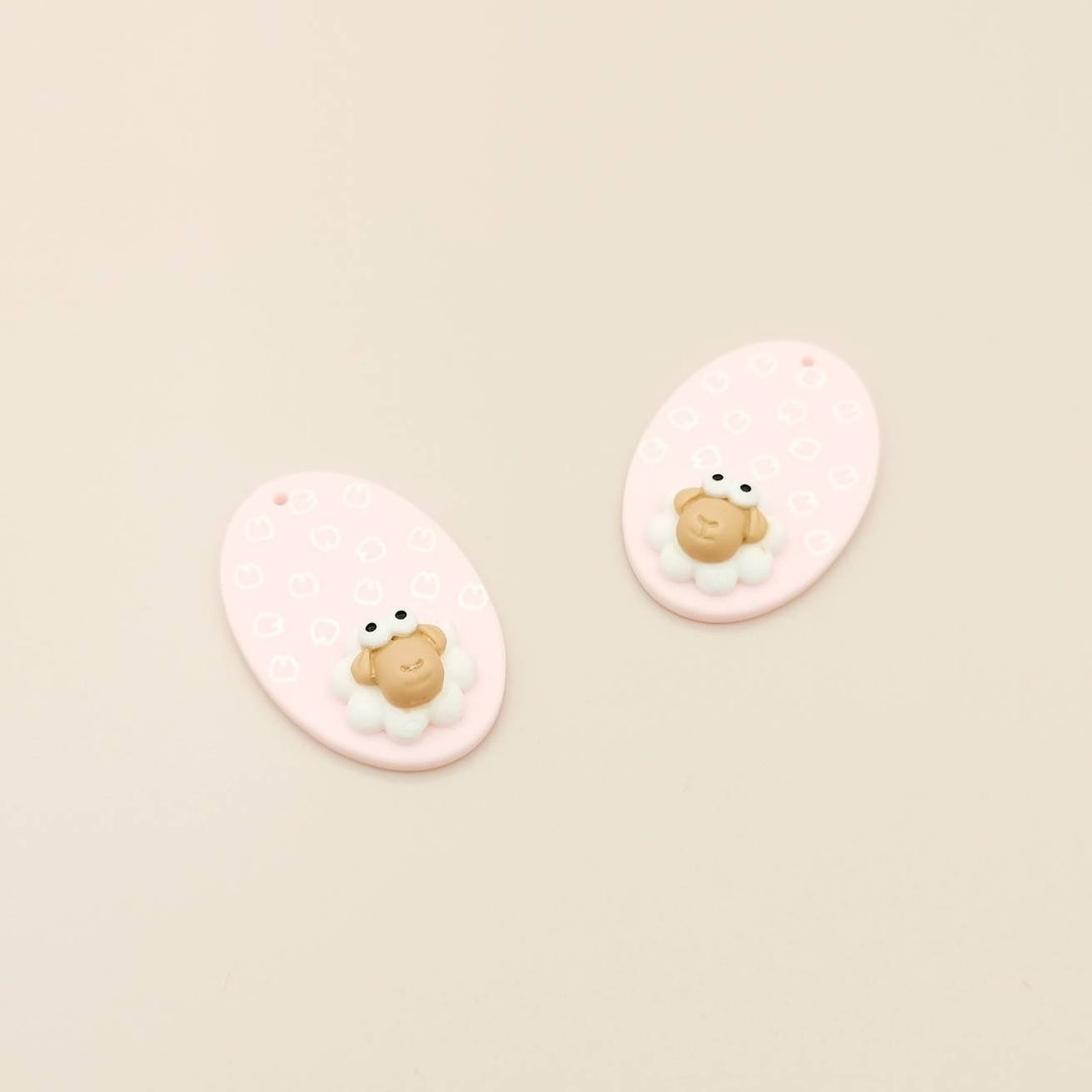 2 in 1 Sheep Charms, Acrylic Sheep Pendants for Earrings or Necklace ...