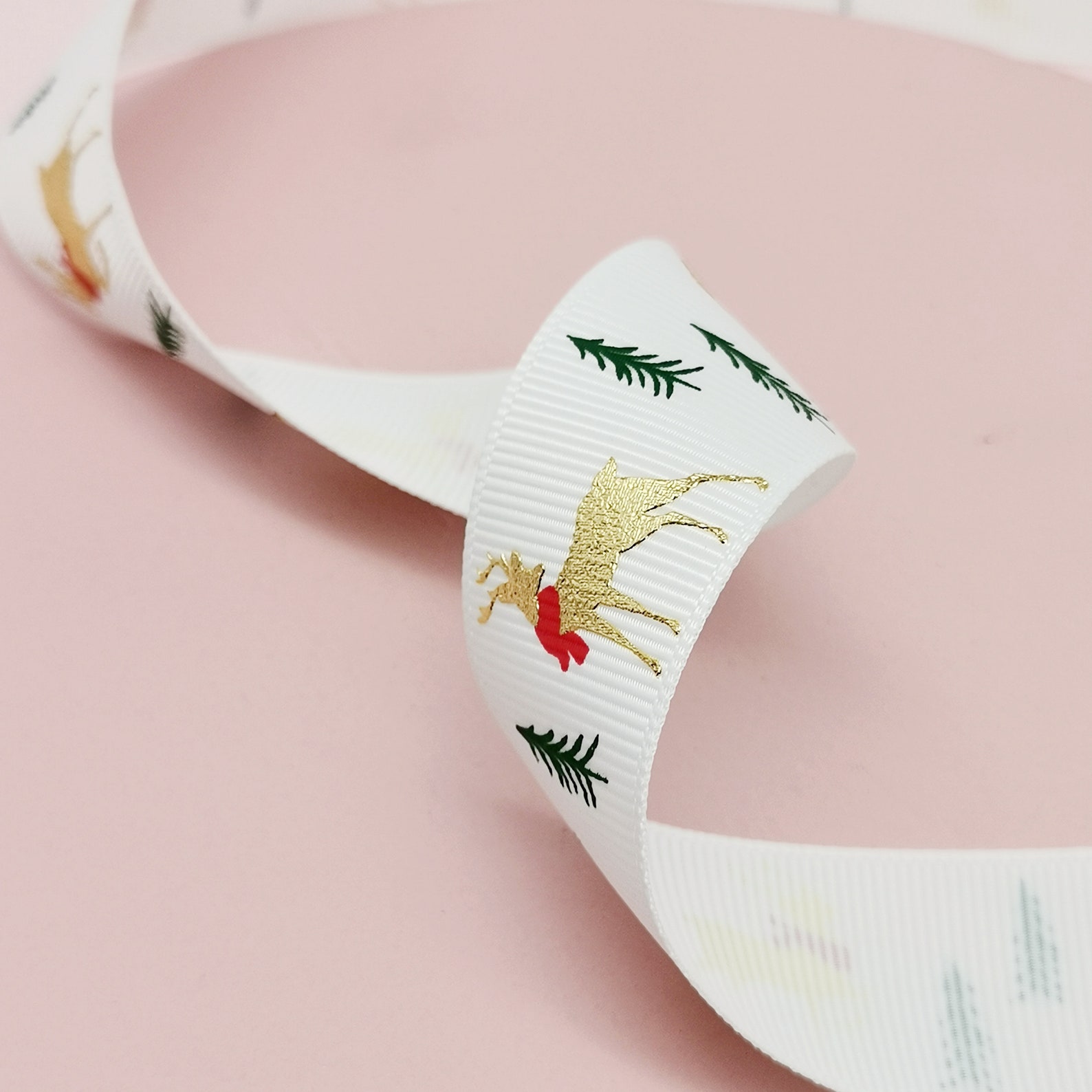 Christmas Scene Ribbon, Festive Ribbon for Gift Wrapping, Christmas ...