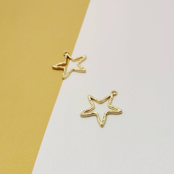 Gold Star 2 in 1 Charms Shimmering Gold Star Necklace or | Etsy