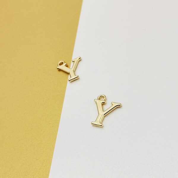Gold 2 Letter Necklace - Etsy