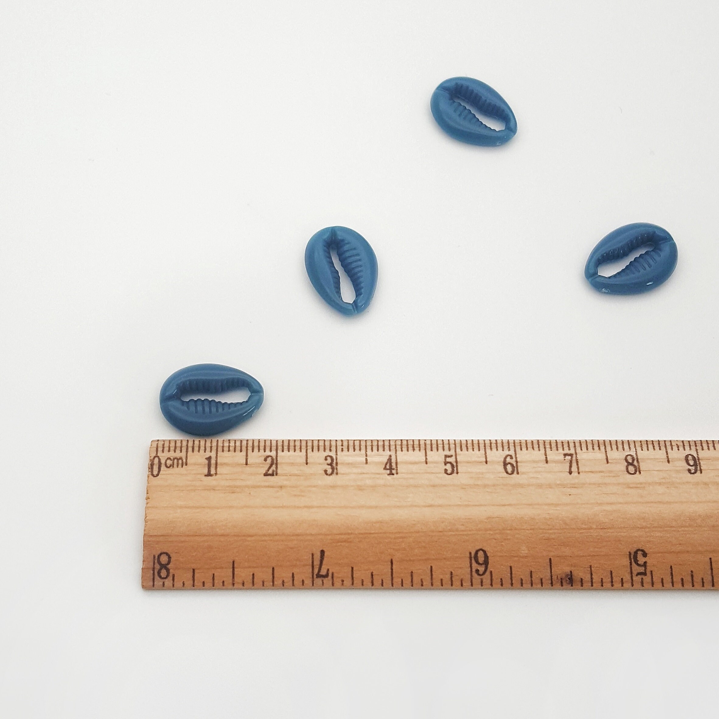 Petrol Blue Cowrie Charms Cowrie Shells From Acrylic Acrylic | Etsy
