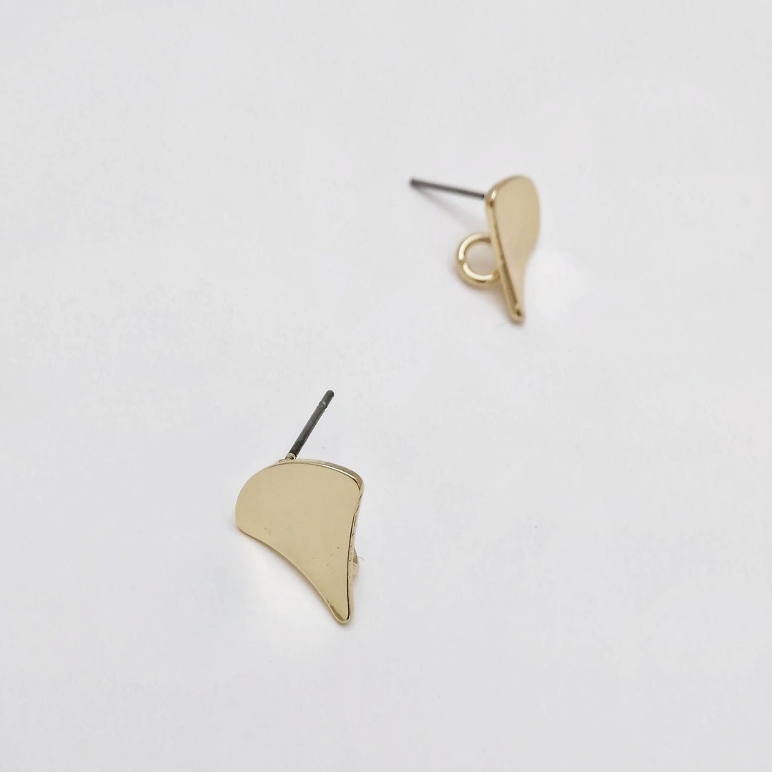 Plate Stud Earrings, Cone Plate Stud, Pear Shape Earring Studs ...