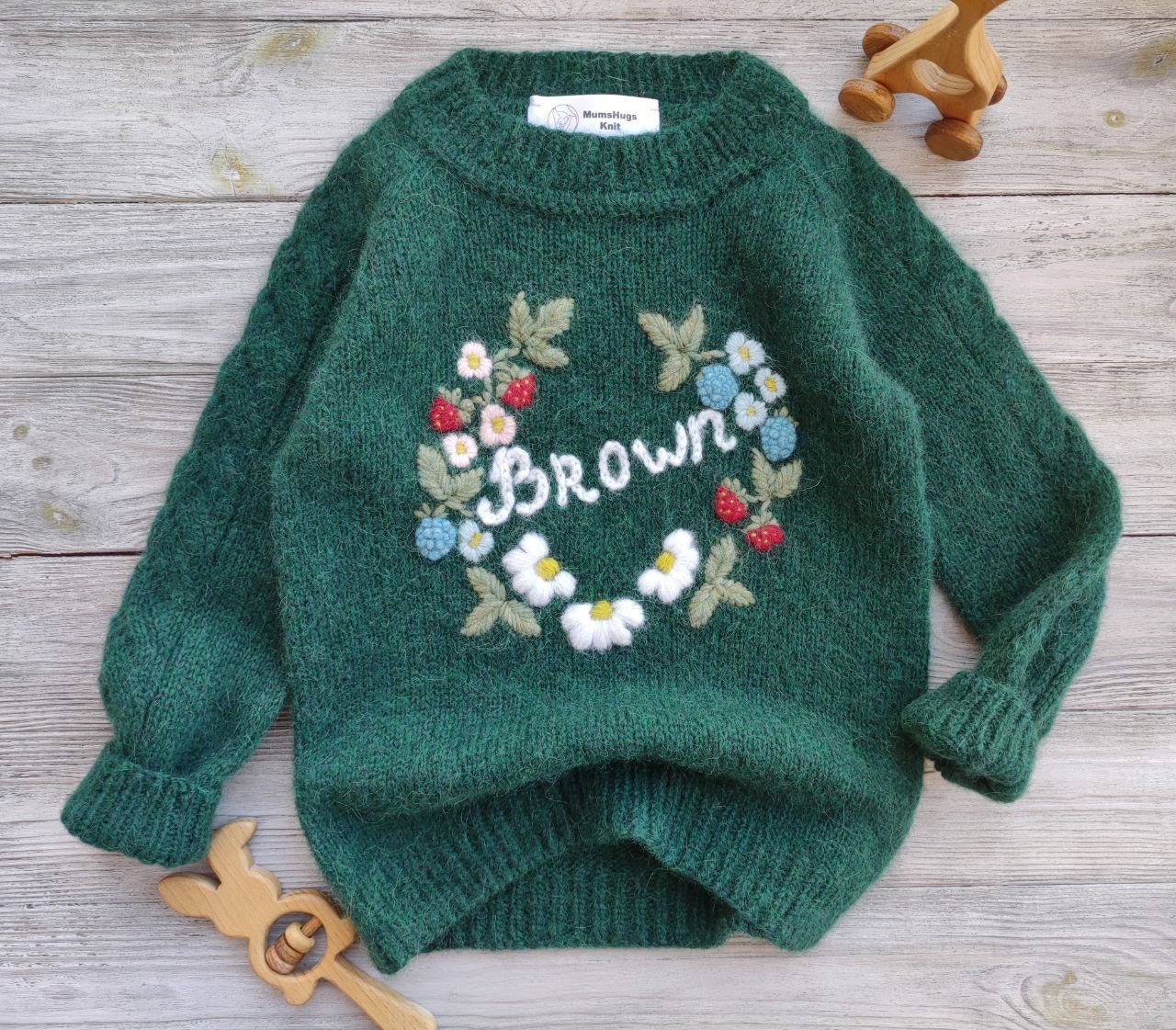 Personalized Knitting Sweater With Baby Name. Custom Soft Wool - Etsy
