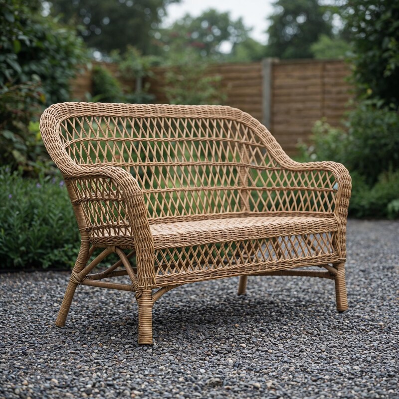 Rattan Bench - Etsy