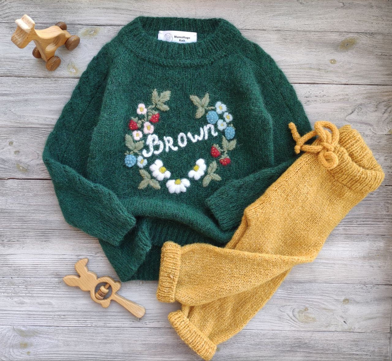 Personalized Knitting Sweater With Baby Name. Custom Soft Wool - Etsy