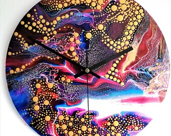 Hand Painted Clock - Etsy