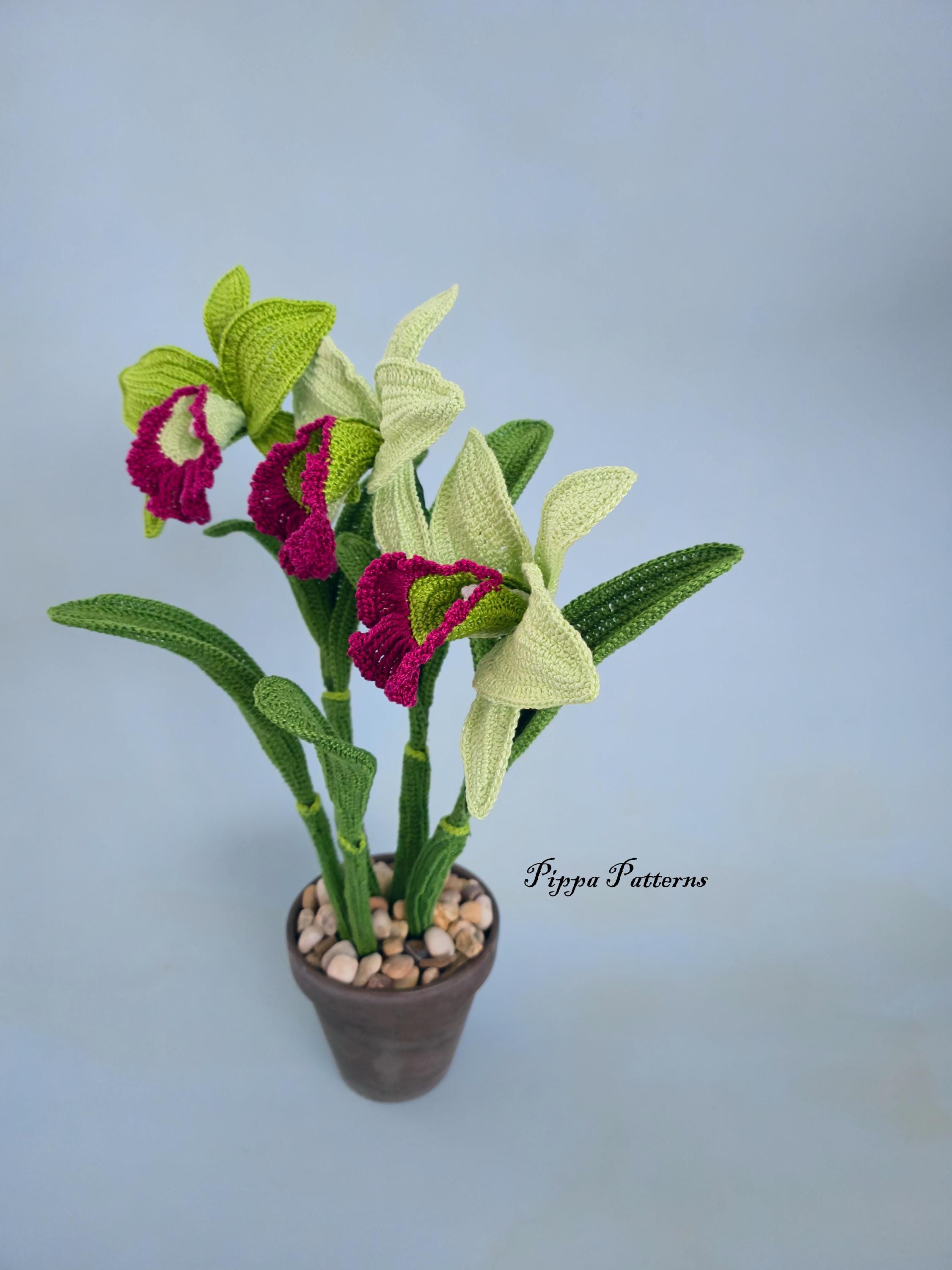 Cattleya Orchid Crochet Pattern: Green Witch Photo Tutorial (PDF ...