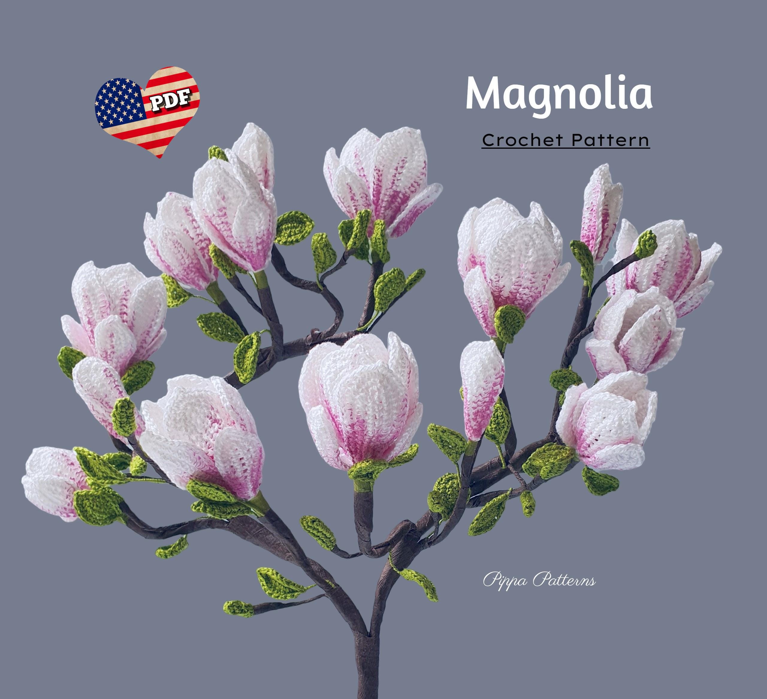Crochet Magnolia Flower Pattern: Photo Tutorial (PDF Pattern) - Etsy