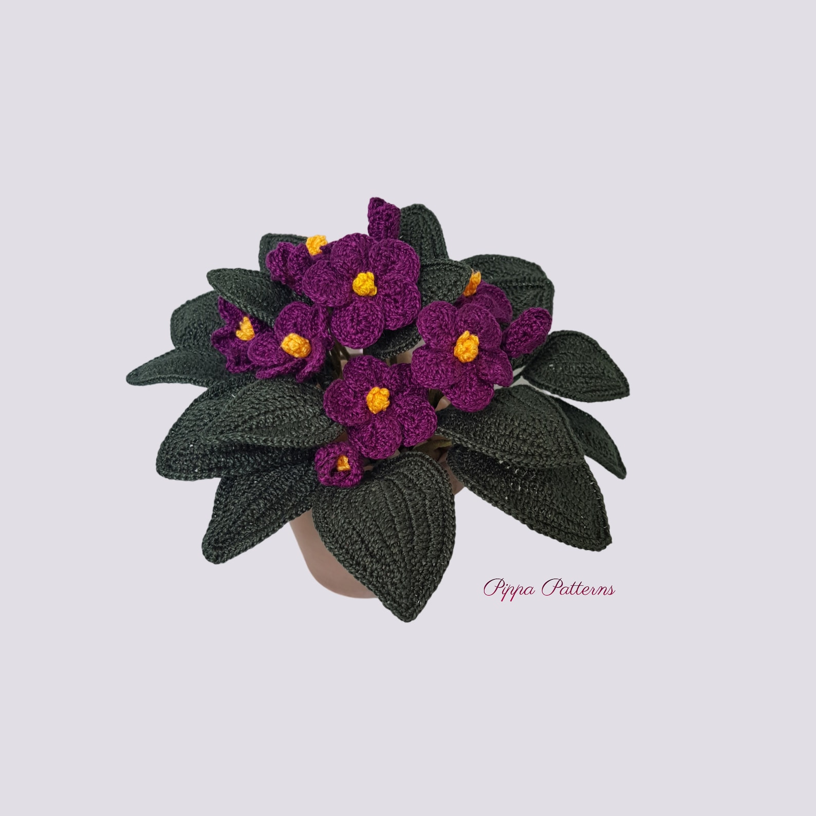 Crochet African Violet Flower Pattern Photo Tutorial - Etsy
