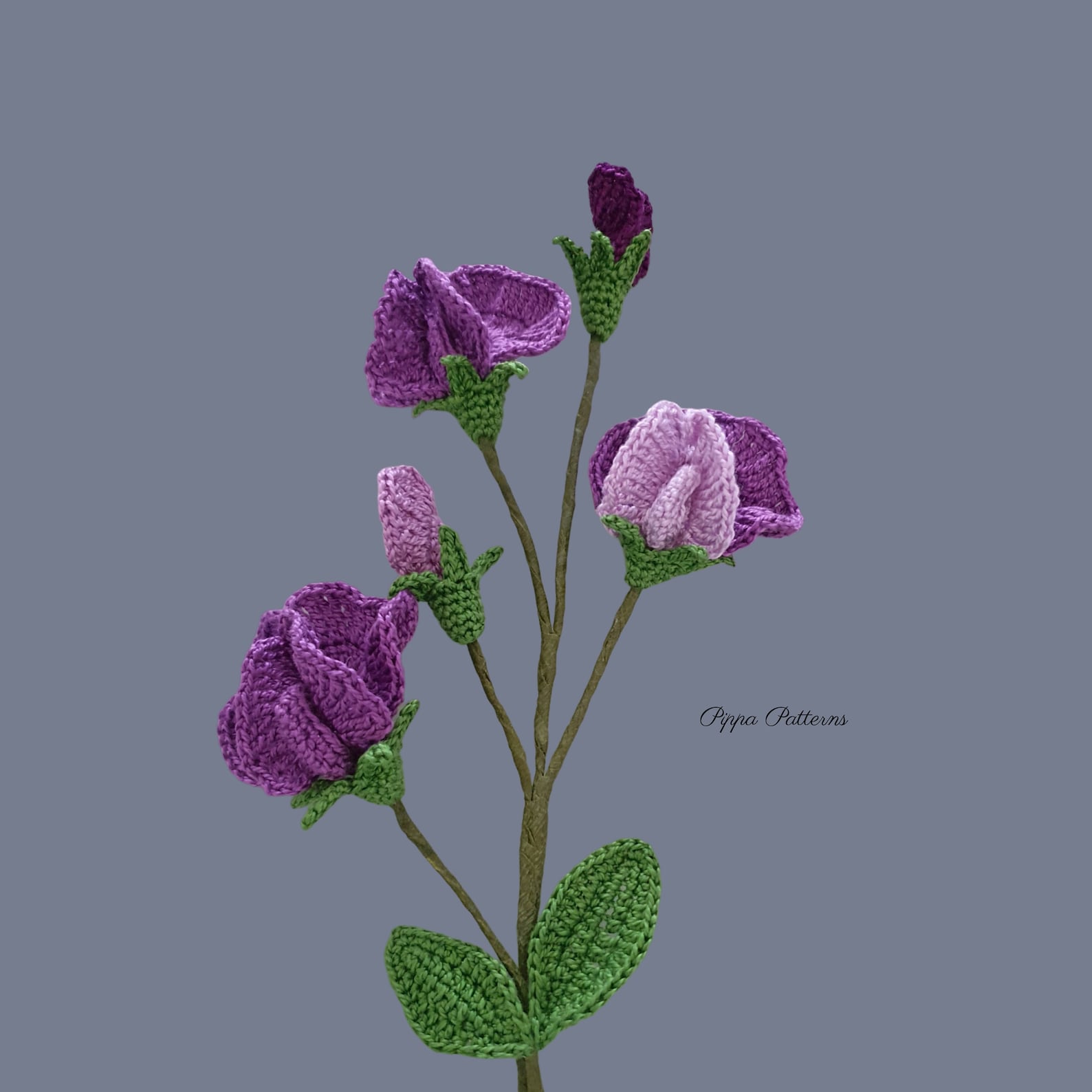 Crochet Sweet Pea Pattern Crochet Flower Pattern Photo - Etsy