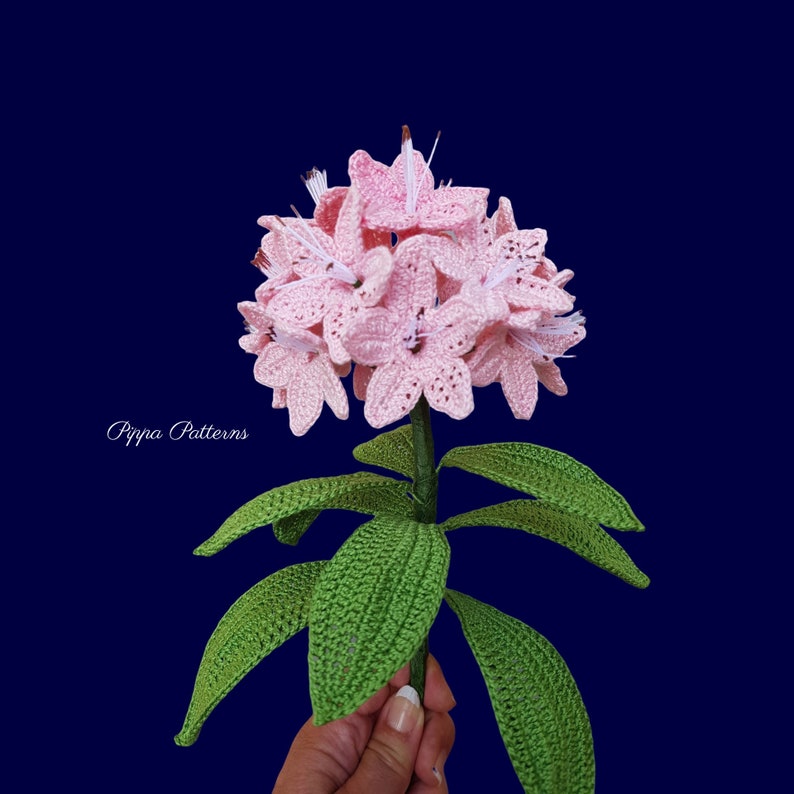 Crochet Rhododendron Flower Pattern: Photo Tutorial (PDF Pattern) - Etsy