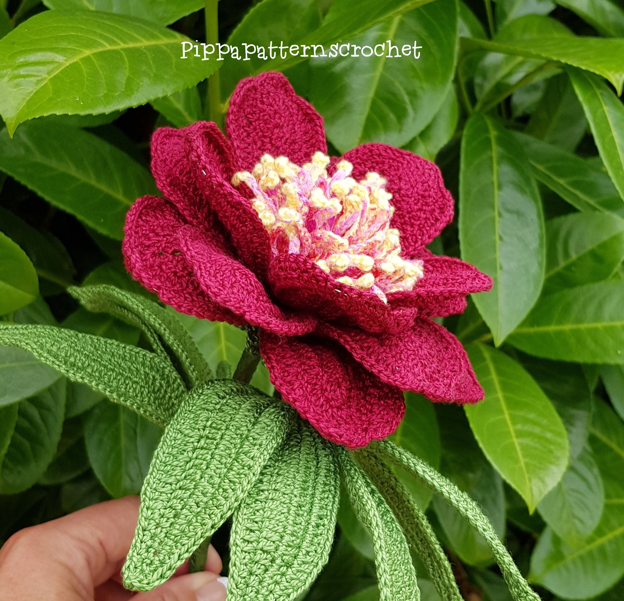Crochet Peony Flower Pattern Photo Tutorial Crochet Peony | Etsy Australia