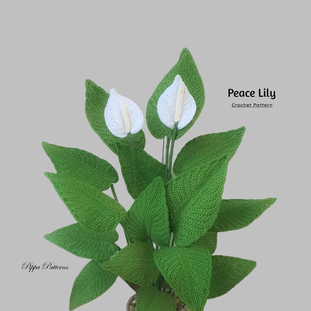Crochet Peace Lily Pattern Photo Tutorial Crochet Plant - Etsy UK