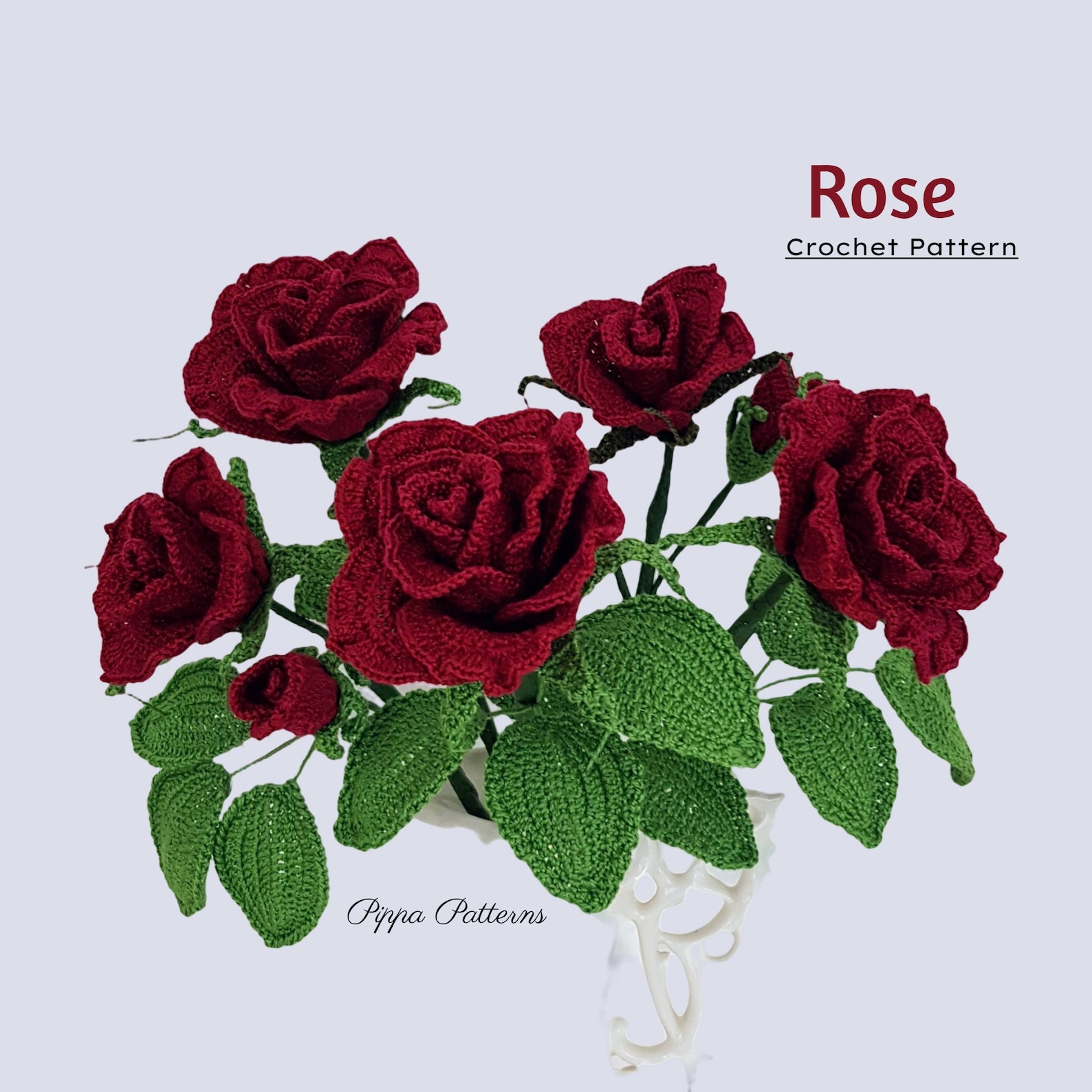 Crochet Rose Pattern Crochet Rose Flower Pattern Crochet - Etsy